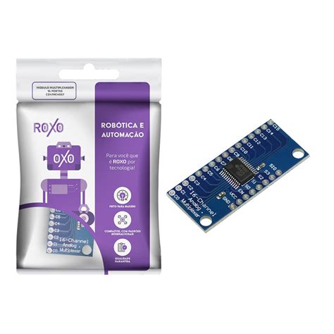 módulo multiplexador 16 portas cd74hc4067 roxo mixtou