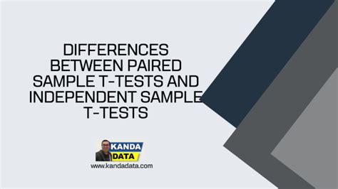 Differences Between Paired Sample T Tests And Independent Sample T Tests Kanda Data