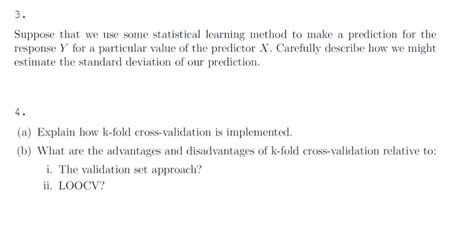 Solved Suppose That We Use Some Statistical Learning Method