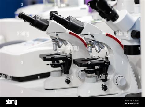 Optical Microscopes And Other Laboratory Equipment Selective Focus Stock Photo Alamy