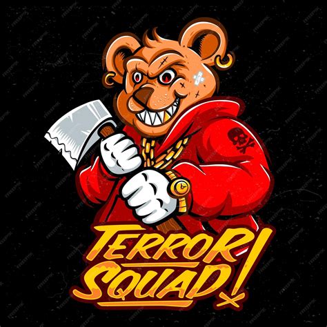 도끼 만화 캐릭터를 들고 곰 무료 벡터