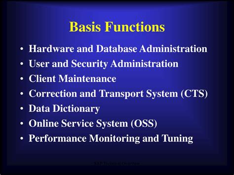 PPT Overview SAP Basis Functions PowerPoint Presentation Free Download ID