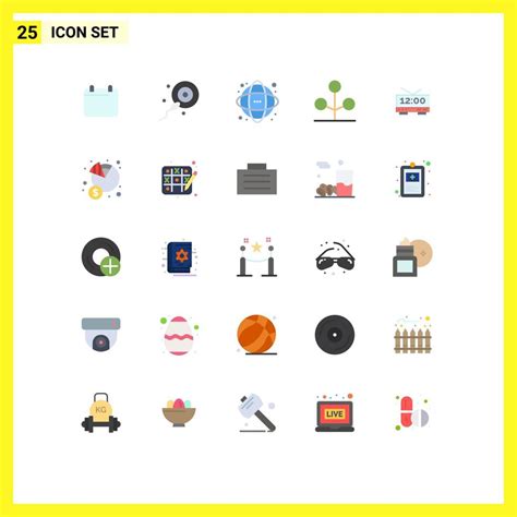 25 Flat Color Concept For Websites Mobile And Apps Electric Tree Database Nature Forest Editable