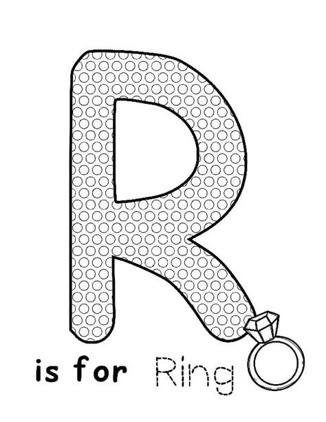 Letter R Upper And Lower Case Dot It Spot It Push Pin Poke It Swab 10 Pgs