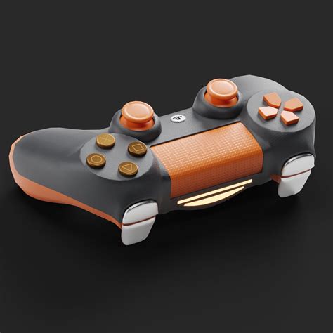 Gamepad Controller Orange Free Game Consoles Models Blenderkit
