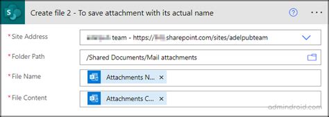 how to save email attachments in sharepoint with power automate