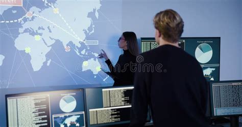 Cyber Security Team Working In A Cyber Security Operations Center Soc To Protect Systems And