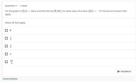 Solved QUESTION POINT On The Graph Of F X Cscx And Chegg