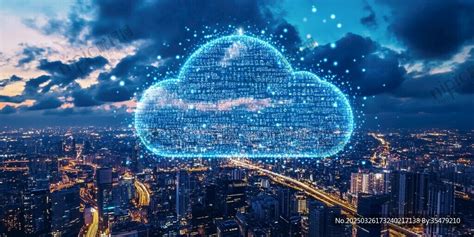 Ai创作图城市 云 科技 数据 网络 数字 天空 夜景 光线 未来 信息 代码 智能 互联网 虚拟 昵图网