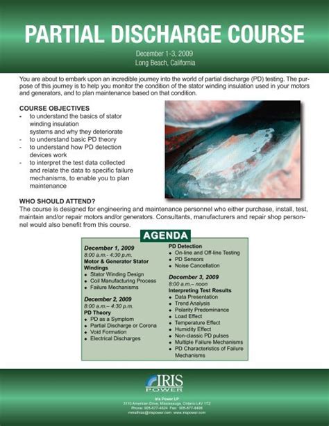 Partial Discharge Course Iris Power Engineering