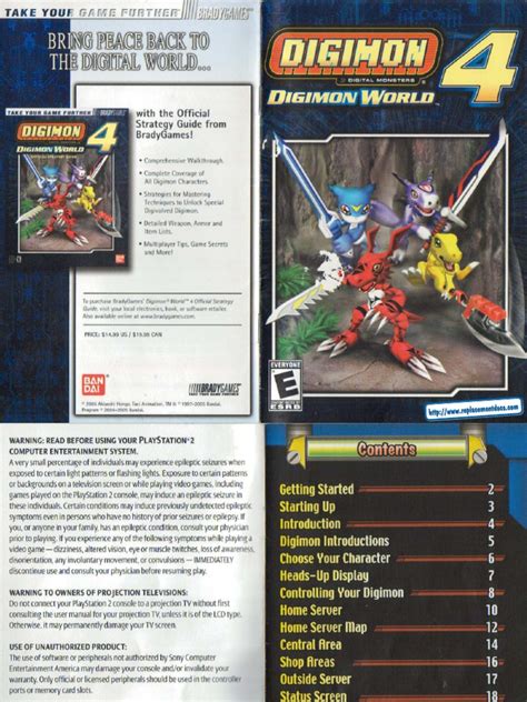Digimon World 4 Manual Ps2 Pdf