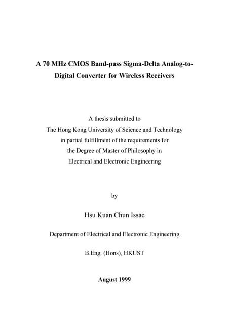 Sigma Delta Analog To Digital Converters Ppt