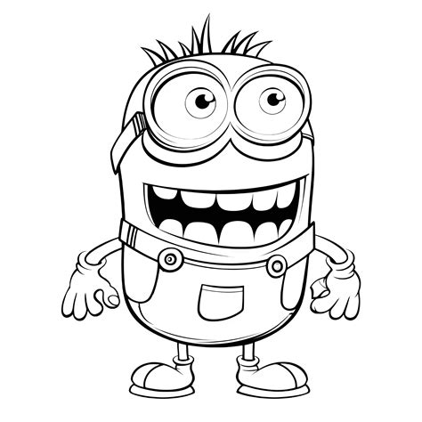 Cheery Chuckle Minion Ausmalbild Kostenlos Herunterladen