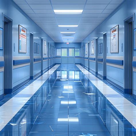 High School Hallway With Lockers Education Classroom Entrance Hospital Office Empty Building