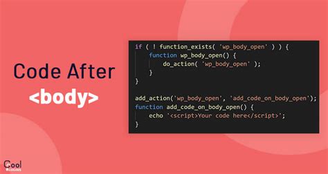 How To Add Code After The Body Tag In Wordpress Cool Plugins