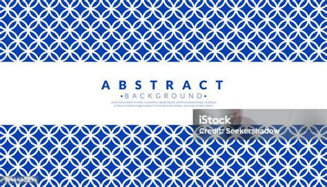 흰색 배경에 추상 파란색 원 선 패턴입니다 일본식 개념입니다 기하학적 카드 디자인 서식 파일입니다 벡터 그림입니다 0명에 대한 스톡 벡터 아트 및 기타 이미지 Istock