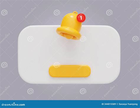 Reminder Notification With Bell Alert Popup New Event Information Sign Illustration Mockup 3d