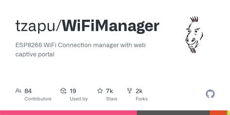 GitHub Tzapu WiFiManager ESP WiFi Connection Manager With Web Captive Portal