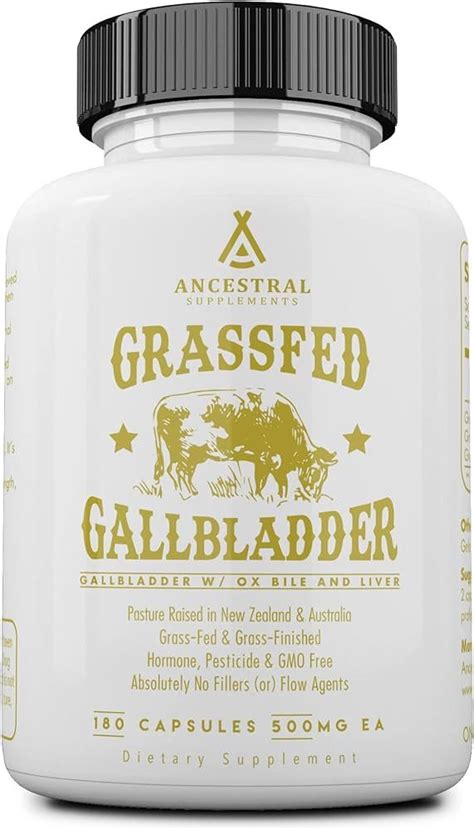 Ancestral Supplements Grass Fed Beef Gallbladder Supplements With Ox