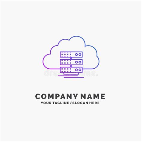 Cloud Storage Computing Data Flow Purple Business Logo Template