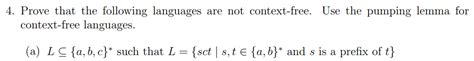 4 prove that the following languages are not