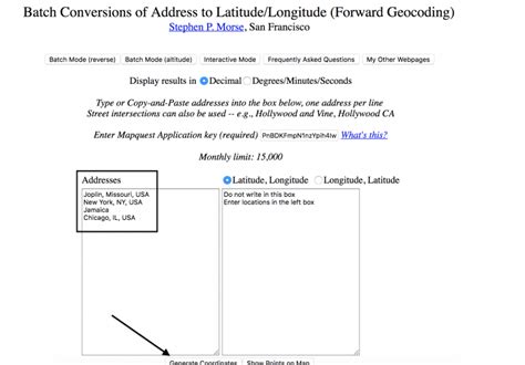 tutorial batch geocoding location information kristen mapes