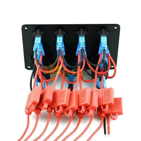 Multi Functional 8 Switch Cat Eye Rocker Switch Panel With Dual Usb Ports Digital Voltage