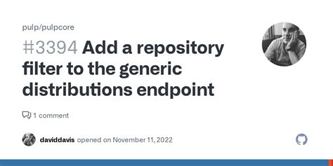 add a repository filter to the generic distributions endpoint · issue