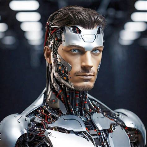 Premium Photo Artificial Intelligence Robot Technology Woman And Man