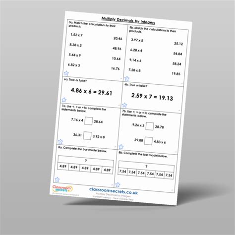 Year 6 Multiply Decimals By Integers Varied Fluency Resource