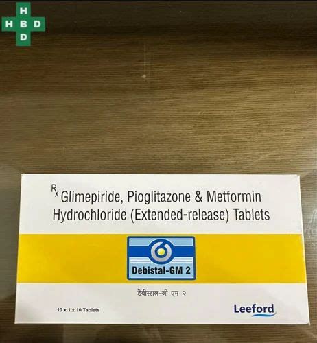 Glimepiride Pioglitazone Metformin Hydrochloride Tablets At Rs 1130 Box