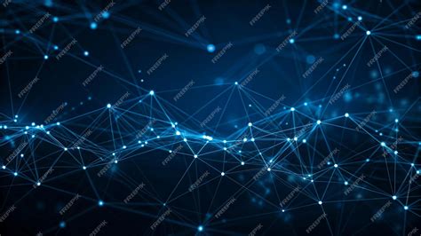 Abstract Technology Network Background Network Connection Structure Big Data Visualization