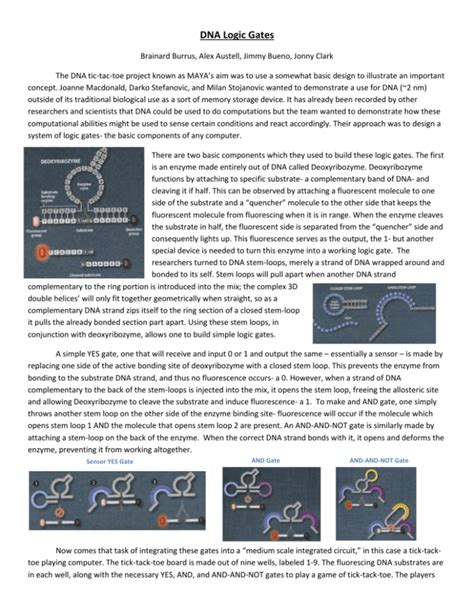 Dna Logic Gates