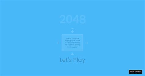 2048 React Codesandbox