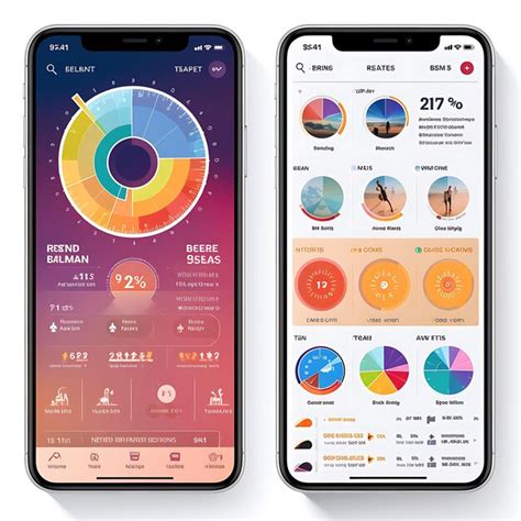 premium ai image mobile app design of fitness workout tracking app