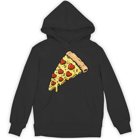 Pizza Lover Heartshaped Pepperoni Pizza Slice Foodie Unisex Hoodie