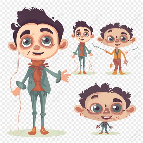 꼭두각시 클립 아트 만화 아기 소년 격리 된 문자 벡터 일러스트 레이 션 설정문자 T인형 Png 일러스트 무료 다운로드 Lovepik