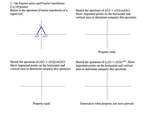 Solved 1 On Fourier Series And Fourier Transforms 1 10