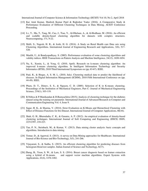 Clustering Algorithm For A Healthcare Dataset Using Silhouette Score Value Pdf