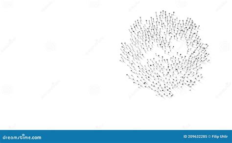 3d Rendering Of Nails In Shape Of Symbol Of Gear With Shadows Isolated On White Background Stock