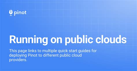 running on public clouds apache pinot docs