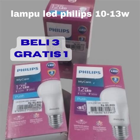 Jual Lampu Bohlam Led Let Philips Watt Sampai Watt Beli Gratis Murah Super Terang Awet