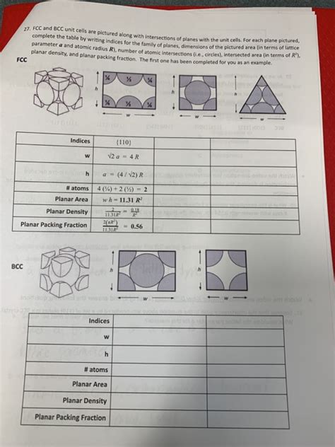 Solved FCC And BCC Unit Cells Are Pictured Stone With Chegg
