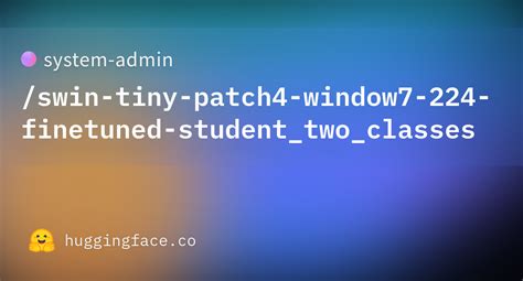 System Admin Swin Tiny Patch Window Finetuned Babe Two Classes Hugging Face