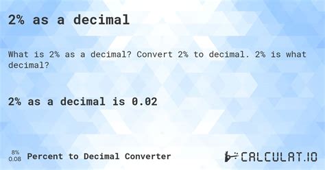 2 As A Decimal Calculatio
