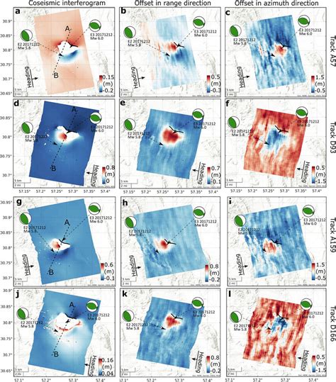 Coseismic Insar Displacement Maps Resulted From Sentinel 1 Data A57 Download Scientific Diagram