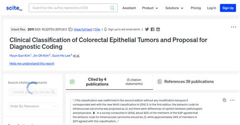 Clinical Classification Of Colorectal Epithelial Tumors And Proposal For Diagnostic Coding