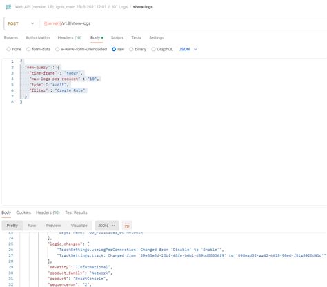 Problems With The Api When Obtaining Audit Logs Check Point Checkmates