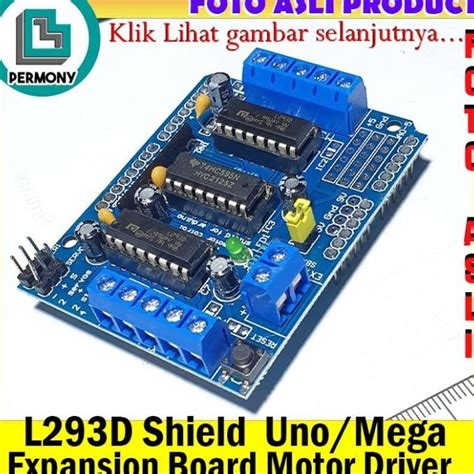 Jual L293d Motor Driver H Bridge Shield Expansion Board Uno Mega L293 Shopee Indonesia