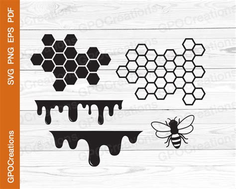 Honey Svg Honey Bee Svg Honeycomb Svg Honey Drips Svg Honey Drips Png Beekeeper Svg